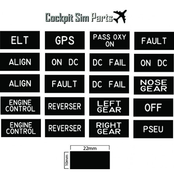 AFT Overhead Annunciators (with LED Boxes)